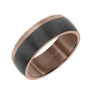 TRITON 8mm Tungsten Carbide Ring - Brown