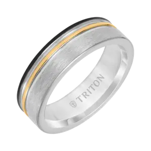 TRITON 7mm Tungsten Carbide Ring - Metallic Silver