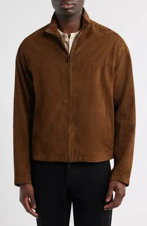 Emporio Armani Suede Zip-up Jacket