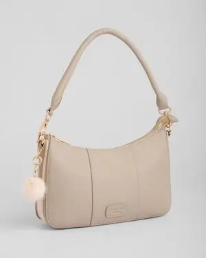 POM POM LONDON Edgware Crossbody Bag - Stone