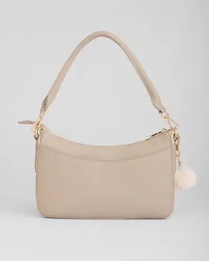 POM POM LONDON Edgware Crossbody Bag - Stone