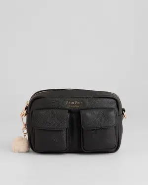 POM POM LONDON Chiswick Crossbody Bag - Black