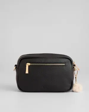 POM POM LONDON Chiswick Crossbody Bag - Black