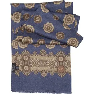 ELIZABETTA Silvestrisilk Scarf For Men Blue