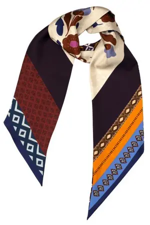 ELIZABETTA Pamelaskinny Silk Scarf Plum