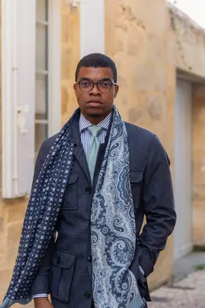 ELIZABETTA Solderamodal Scarf - Blue