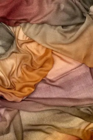 ELIZABETTA Etnamodal Silk Scarf Shawl - Sunset Red