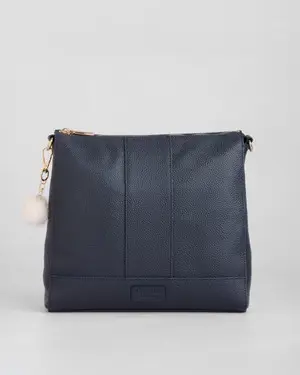 POM POM LONDON Westminster Crossbody Bag - Navy