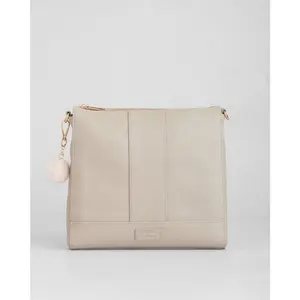 POM POM LONDON Westminster Crossbody Bag - Stone