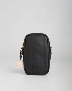 POM POM LONDON Eaton Leather Crossbody Bag - Black