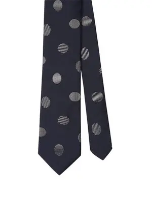 Robert Talbott Oval Geo Jacquard Neck Tie - Navy