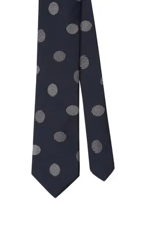 Robert Talbott Oval Geo Jacquard Neck Tie - Navy