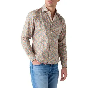 Robert Talbott Reynolds Printed Floral Shirt - Blue Multi