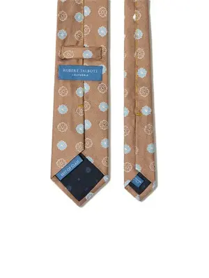 Robert Talbott Flower Jacquard Necktie - Orange