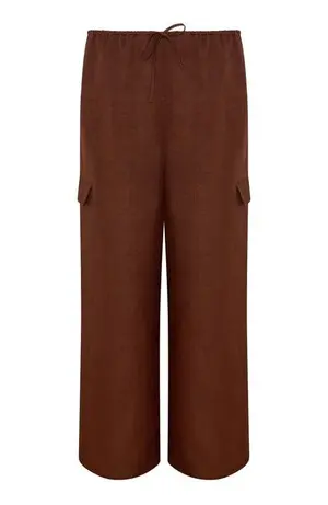 Onia Air Linen Cargo Pant - Brown