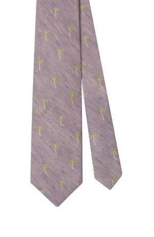 Robert Talbott Robert Talbott Palm Silk Linen Necktie Purple