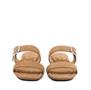 ANDREA GOMEZ Frida Suede Sandals - Camel
