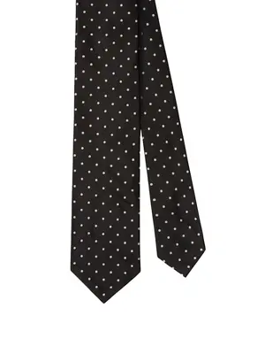 Robert Talbott Newman 7-fold Jacquard Necktie - Black