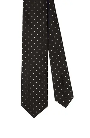 Robert Talbott Newman 7-Fold Jacquard Necktie Black