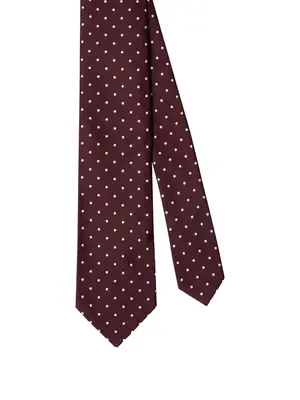 Robert Talbott Newman 7-fold Jacquard Necktie - Red