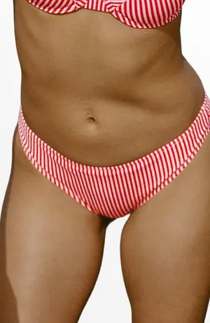 Pepper Classic Striped Bikini Bottom - Cabana