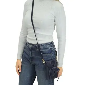 Carlos Falchi Cell Phone Lambskin Leather Shoulder Bag