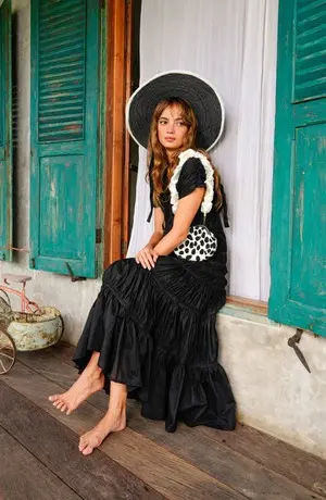 BRUNNA.CO The Srikandi Ruffle Maxi Dress - Black