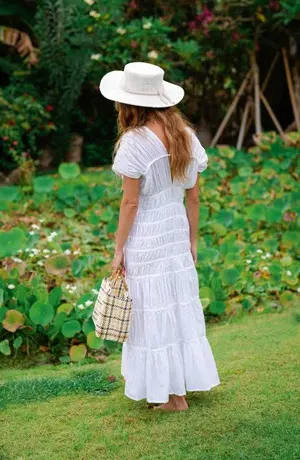BRUNNA.CO Srikandi Ruffle Maxi Dress - White