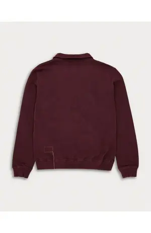 FORTELA Woven Zip-up Sweatshirt - Wine
