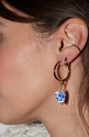 NICKEL & SUEDE Halo Hoop Earrings