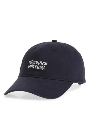 FRASIER STERLING Marriage Material Cotton Canvas Baseball Cap - Navy