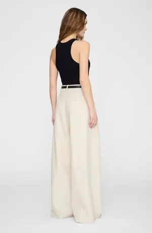 ANINE BING Cole Ribbed Tank Top - Black