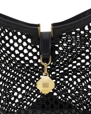 LANVIN Catch Small Bucket Bag In Mesh - Black