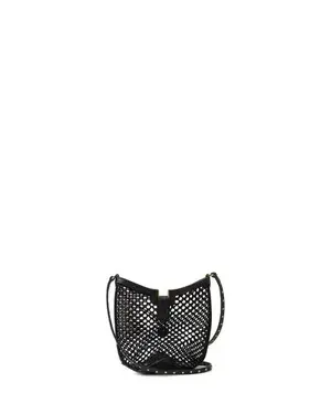 LANVIN Catch Small Bucket Bag In Mesh - Black