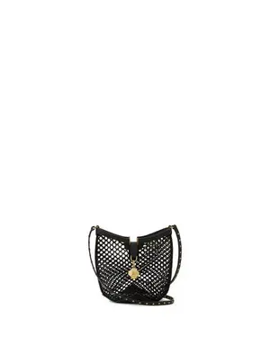 LANVIN Catch Small Bucket Bag In Mesh - Black