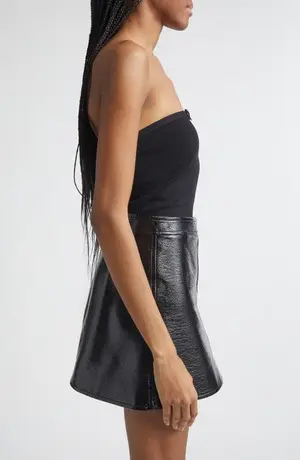 COURREGES Buckle Detail Bustier Knit Top - Black