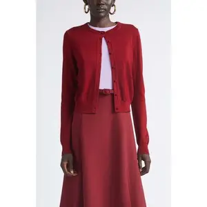 Carolina Herrera Silk And Cotton Cardigan - Rioja