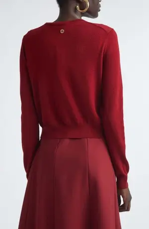 Carolina Herrera Silk And Cotton Cardigan - Rioja