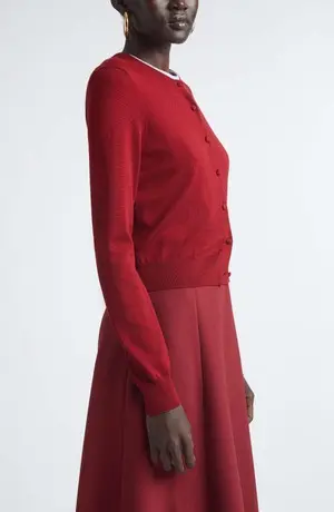 Carolina Herrera Silk And Cotton Cardigan - Rioja