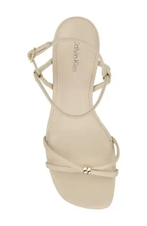 Calvin Klein Rivine Ankle Strap Sandal - Ivory