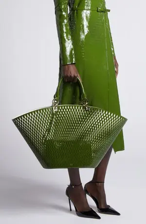 TOM FORD Large Panier Cutout Patent Leather Tote