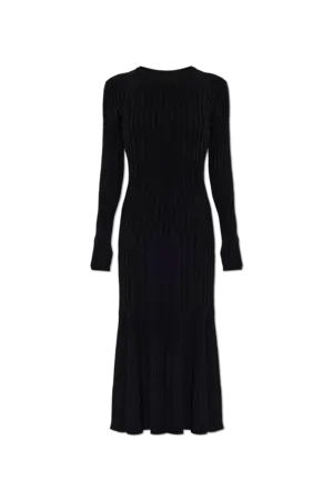 AMI Paris Long-sleeved Midi Dress - Black