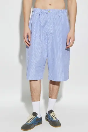 WILLY CHAVARRIA Striped Cotton Shorts