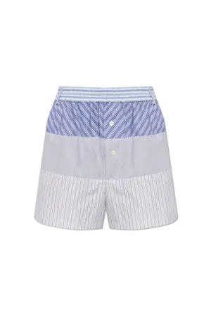 Moschino Patterned Straight Leg Shorts - Blue