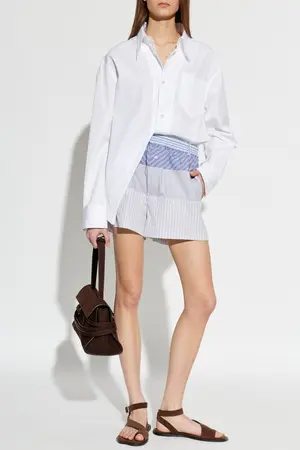 Moschino Patterned Straight Leg Shorts - Blue