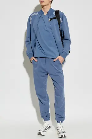 Moschino Logo Zip-up Sweatshirt - Blue
