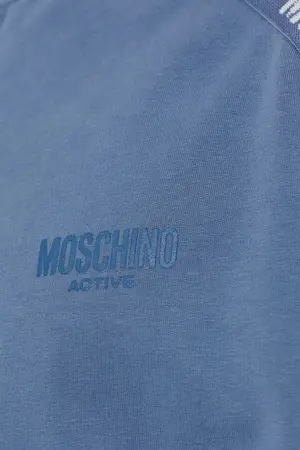 Moschino Logo Zip-up Sweatshirt - Blue