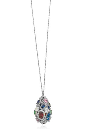 MAISON MARGIELA Necklace With Cubic Zirconia Pendant - Multicolour