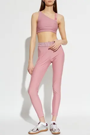 Moschino Leggings With Logo - Pink