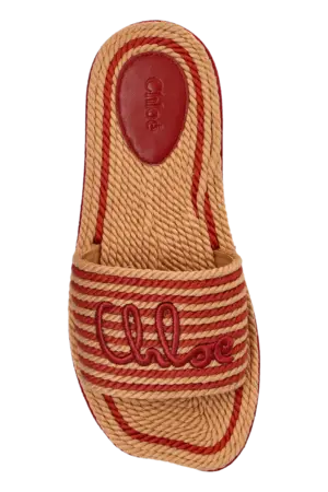Chloé Sand Slides - Beige